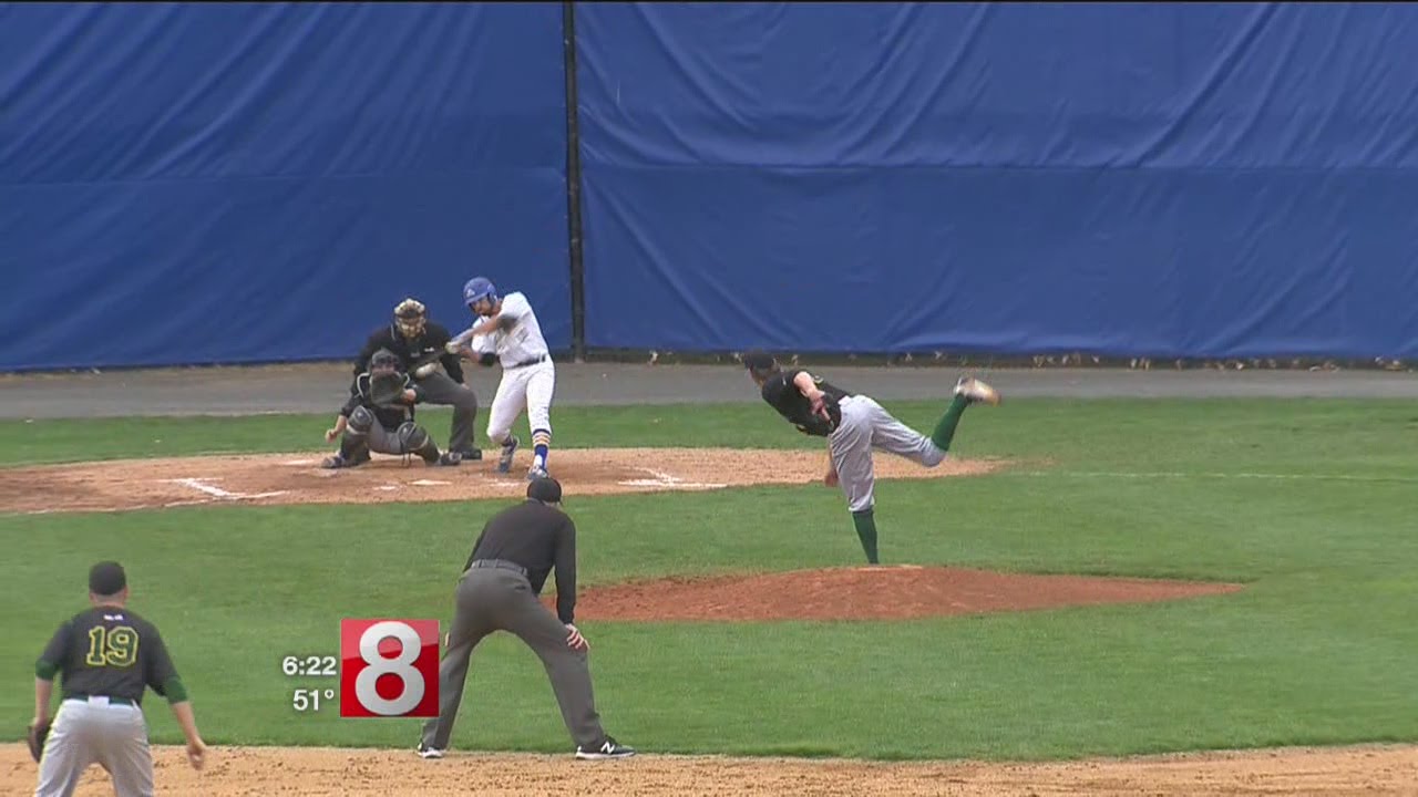 UNH baseball beats LeMoyne, 3-0, to advance in NE-10 tourney - YouTube