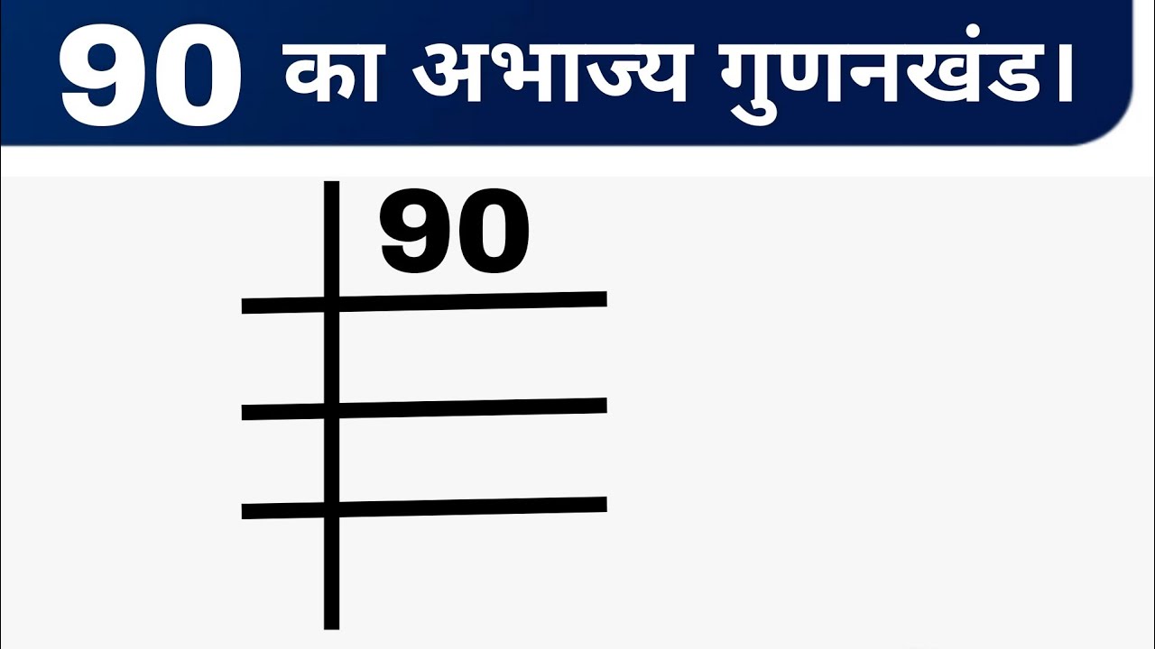 90 का अभाज्य गुणनखंड क्या है -Prime Factors of 90 || prime ...