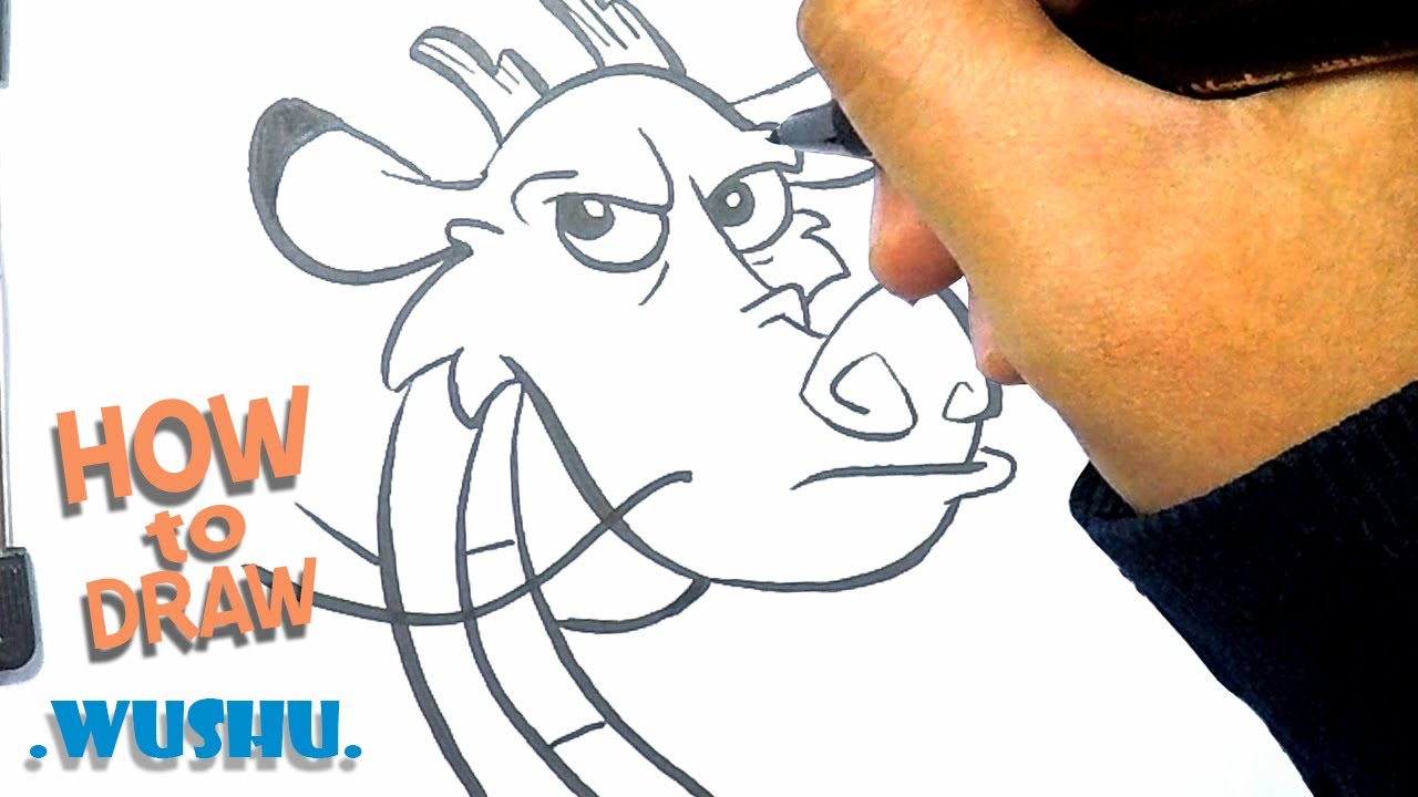 How to Draw mushu from Mulan | Easy Drawing | Cartoon drawing - YouTube