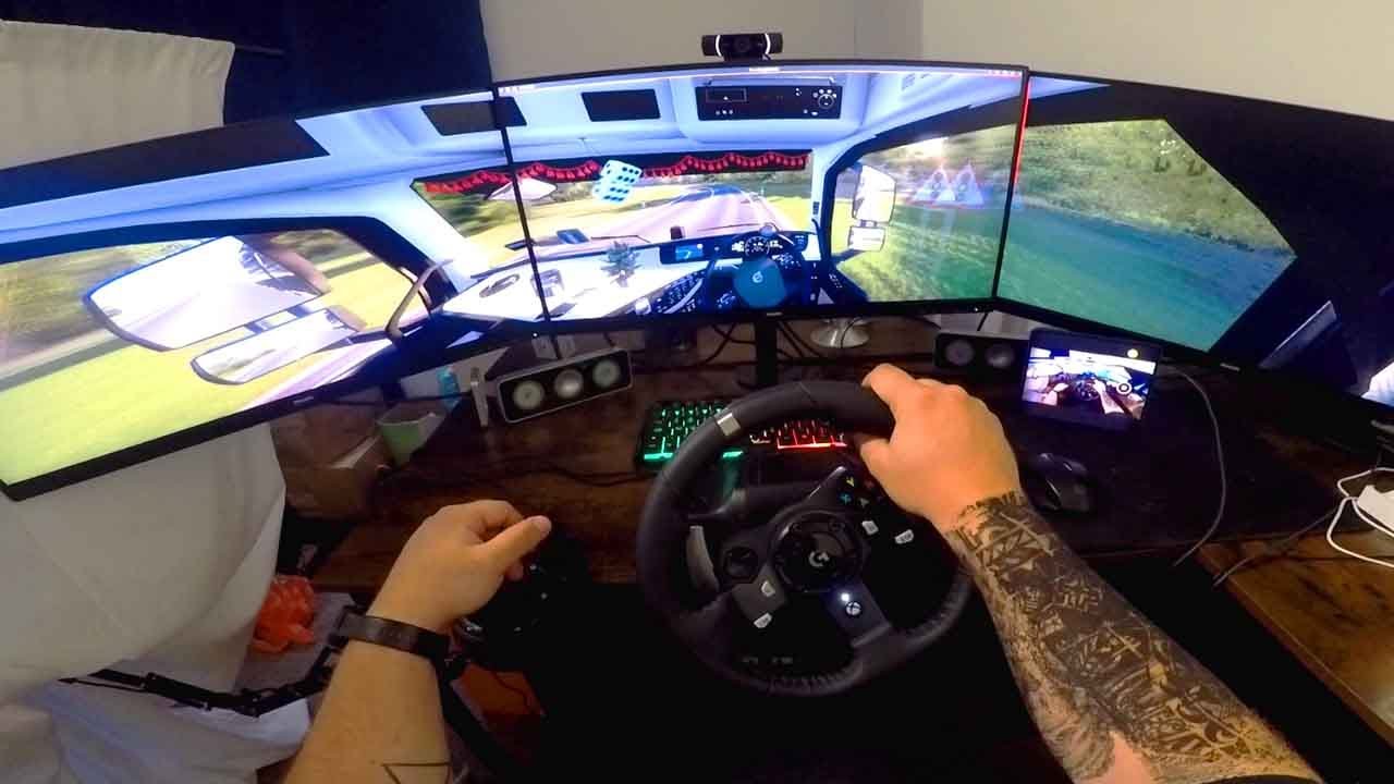 Euro Truck Simulator 2 with a Full Simulator Setup | Logitech G920 ...