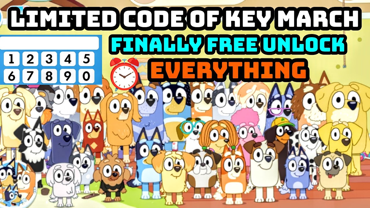 Bluey Let's Play Limited Code Of Key March Finally Free Unlock ...