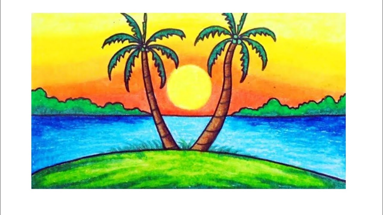 easy scenery for beginners| #scenry #drawing - YouTube