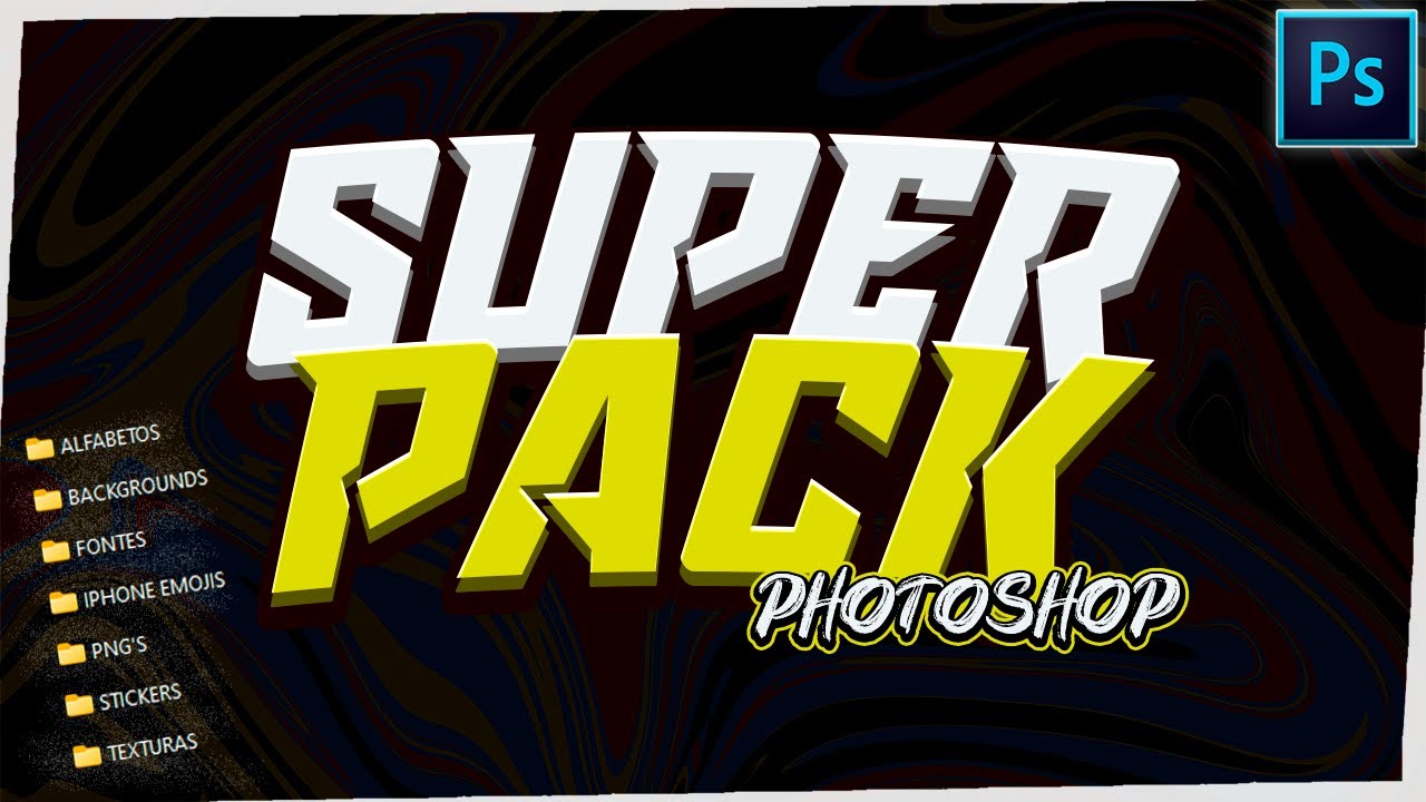 SUPER PACK PHOTOSHOP COMPLETO! TEXTURAS, STIKERS, PNG, FONTES... (PC E ...