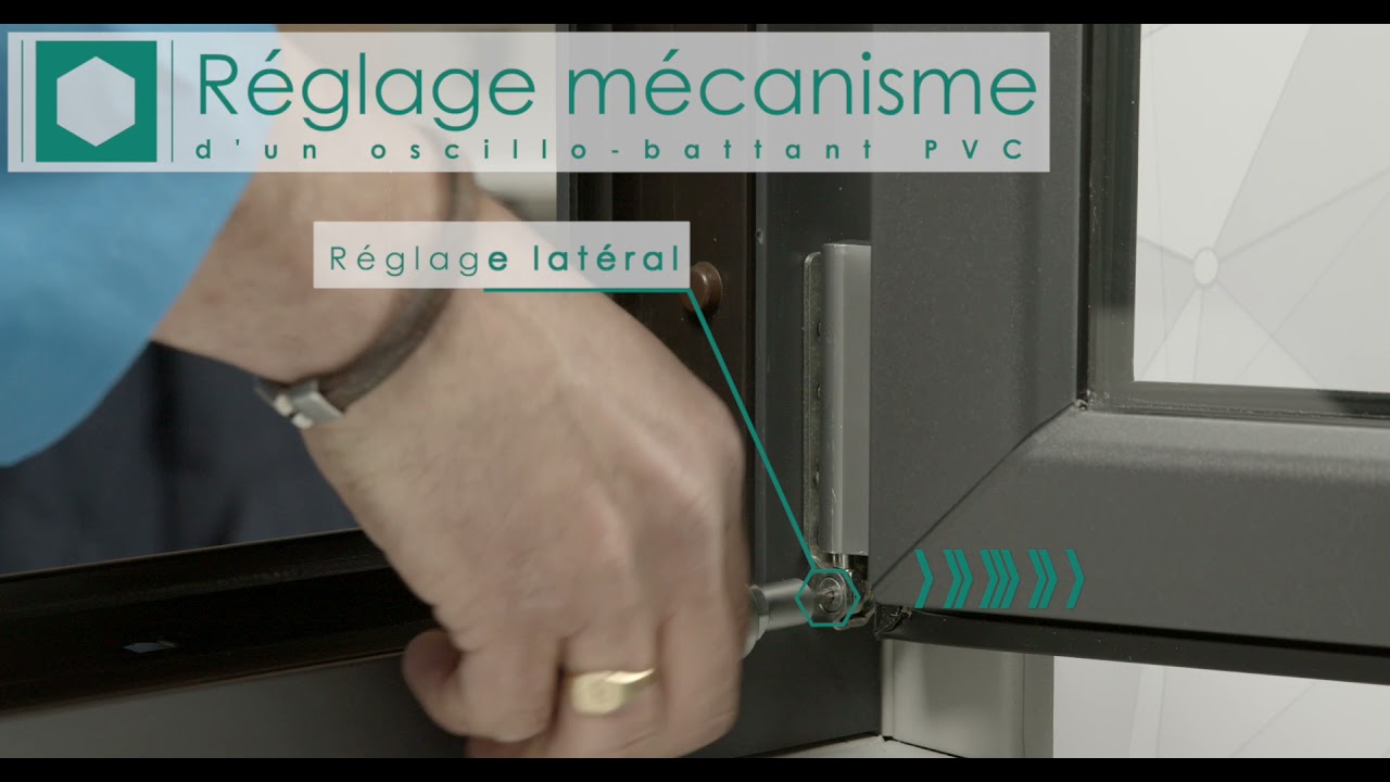 Tutoriel Baticoach : Oscillo-battant en PVC - vis de réglage - YouTube