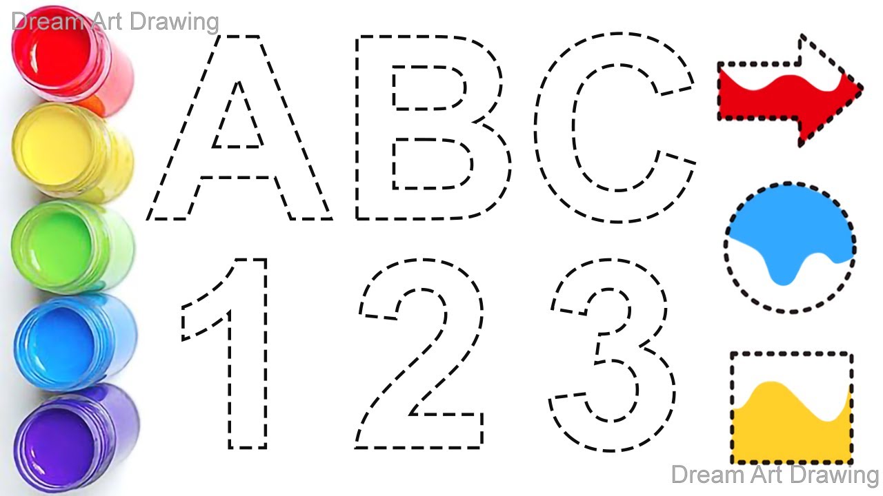 ABCD Alphabets | alphabets learning, counting numbers and drawing ...