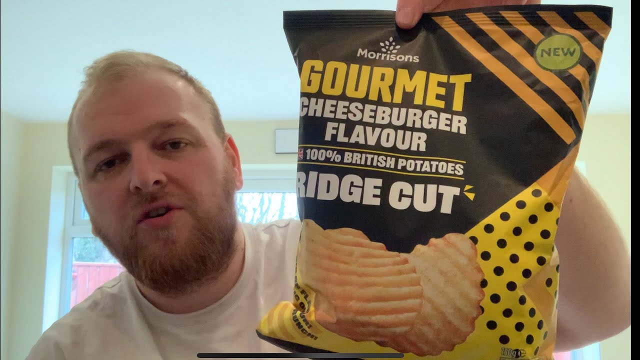 Morrison’s Gourmet Cheeseburger Flavour Crisps - Review - YouTube