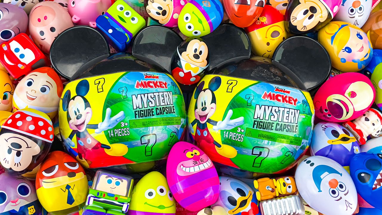 ASMR DISNEY Mickey SQUISHY Mystery Toys UNBOXING | NO TALKING - YouTube