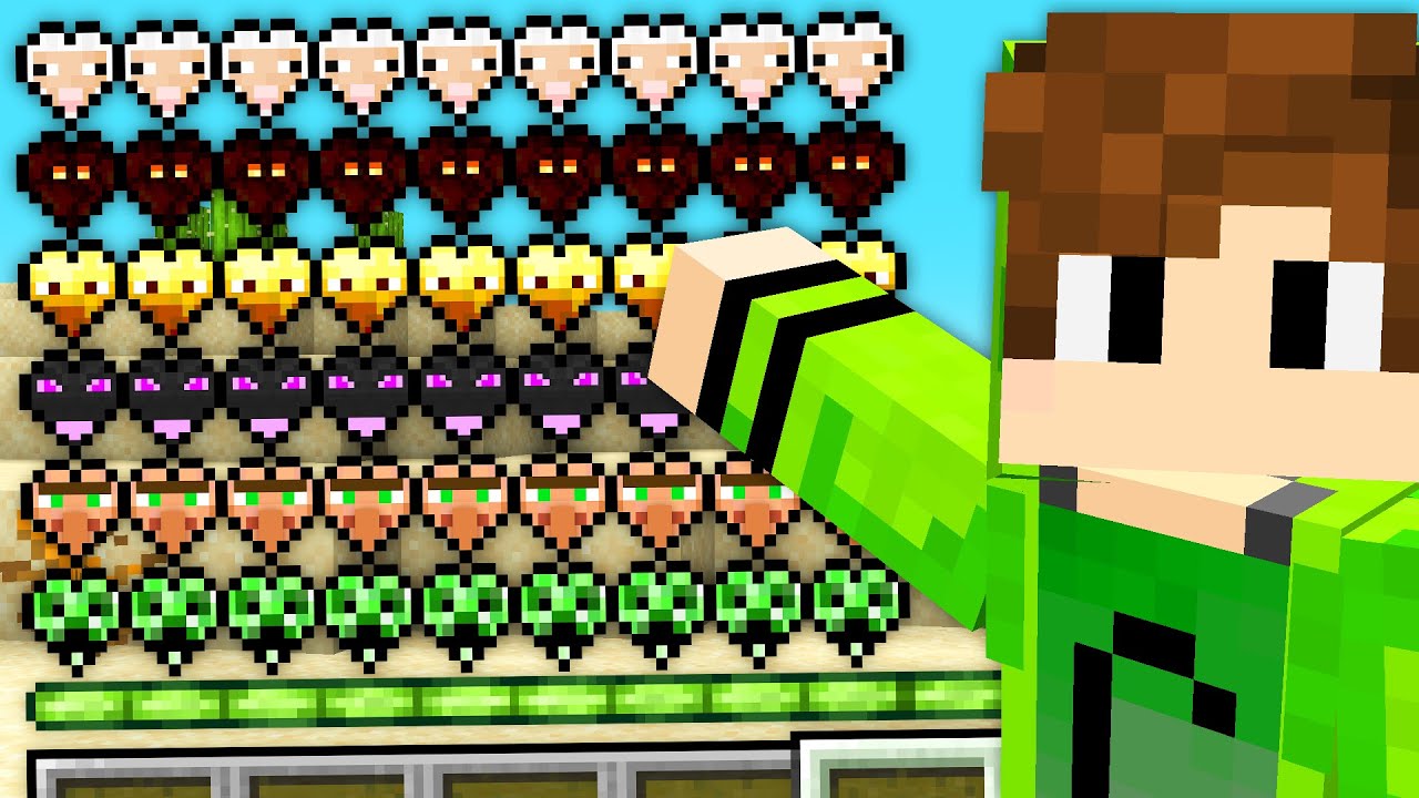 ¡CADRES obtuvo MOB HEARTS en Minecraft! - YouTube