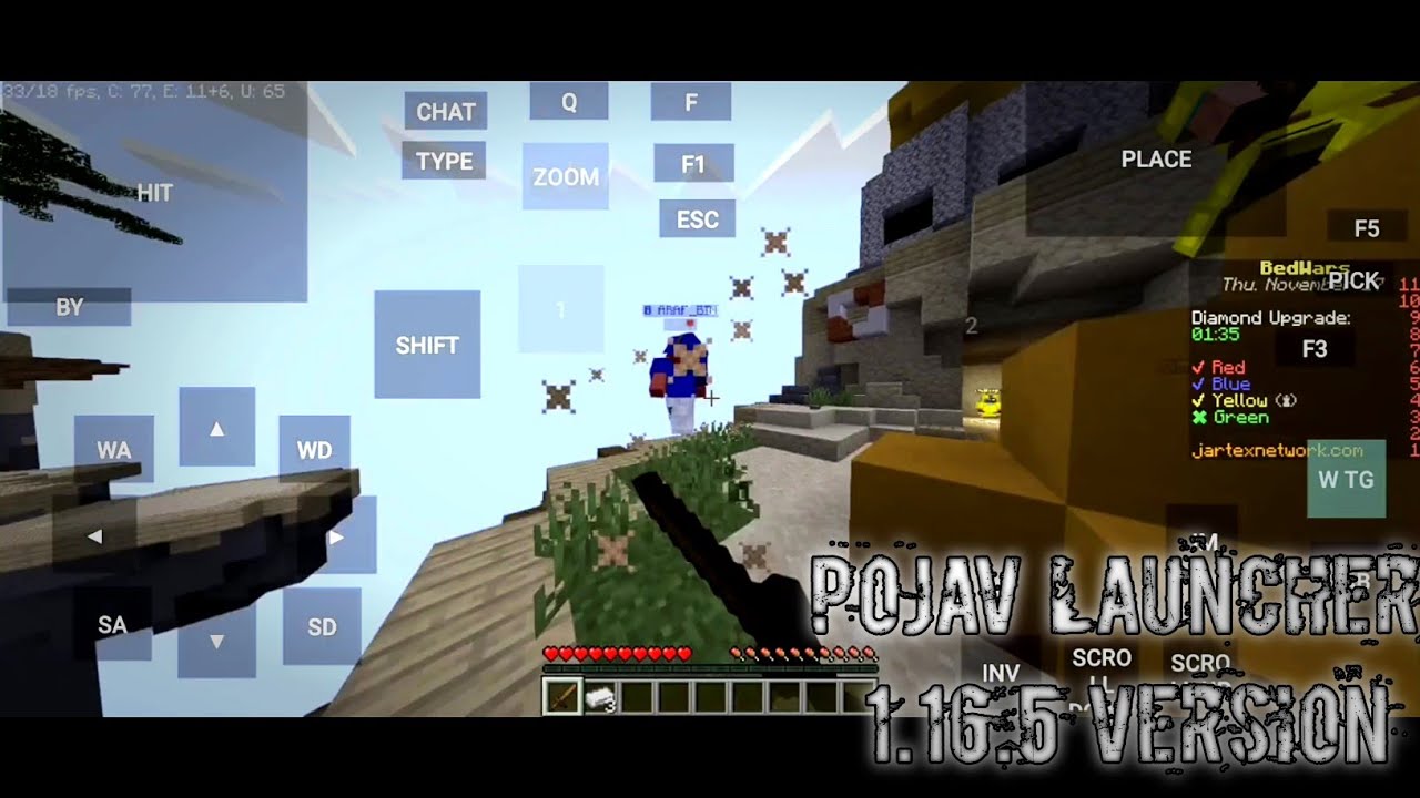 Pojavlauncher in servers bed wars || malayalam || #minecraft - YouTube