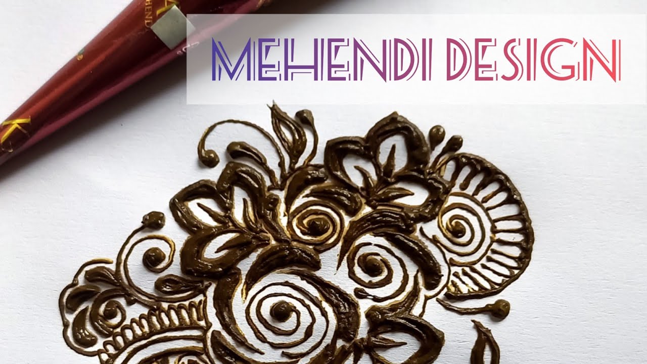 Mehendi Design On Paper || Simple and Very Easy || by mandira sarkar ...