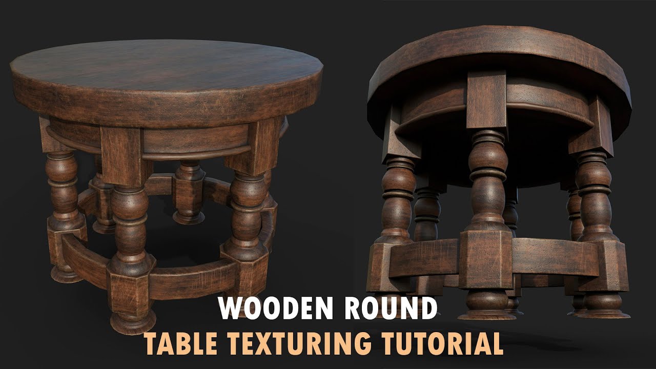 Wooden Round Table Texturing Tutorial Trailer - YouTube