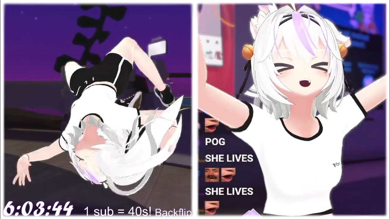 Filian Attempts Backflip In VR For The First Time - YouTube