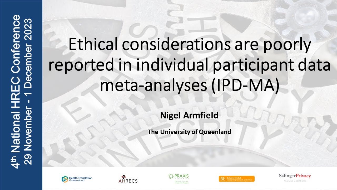 HREC Conference 2023 - Nigel Armfield - YouTube