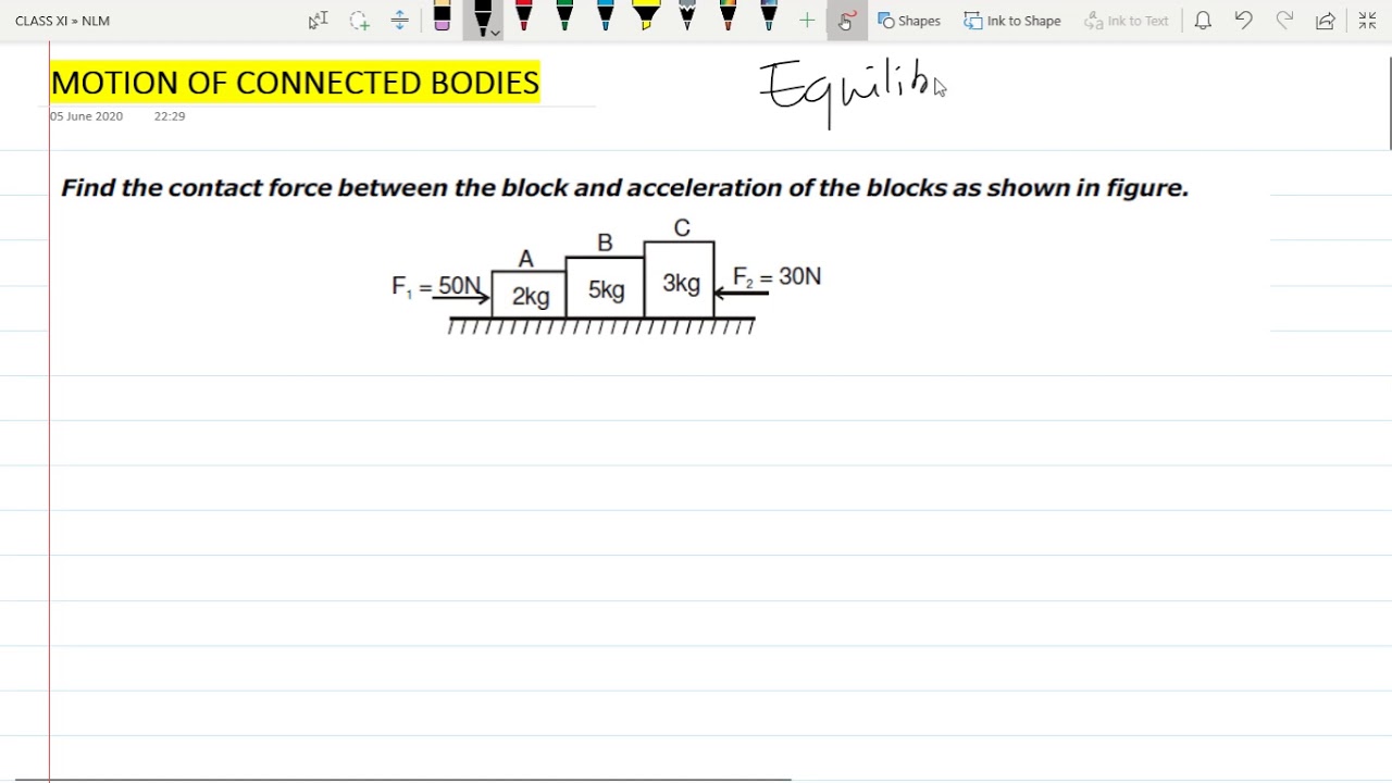Motion of Connected Bodies - YouTube