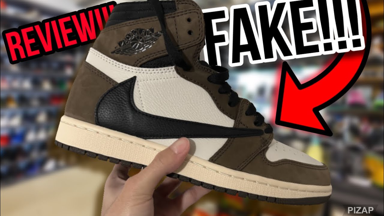 Reviewing FAKE REP Travis Scott Jordan 1s!!! - YouTube