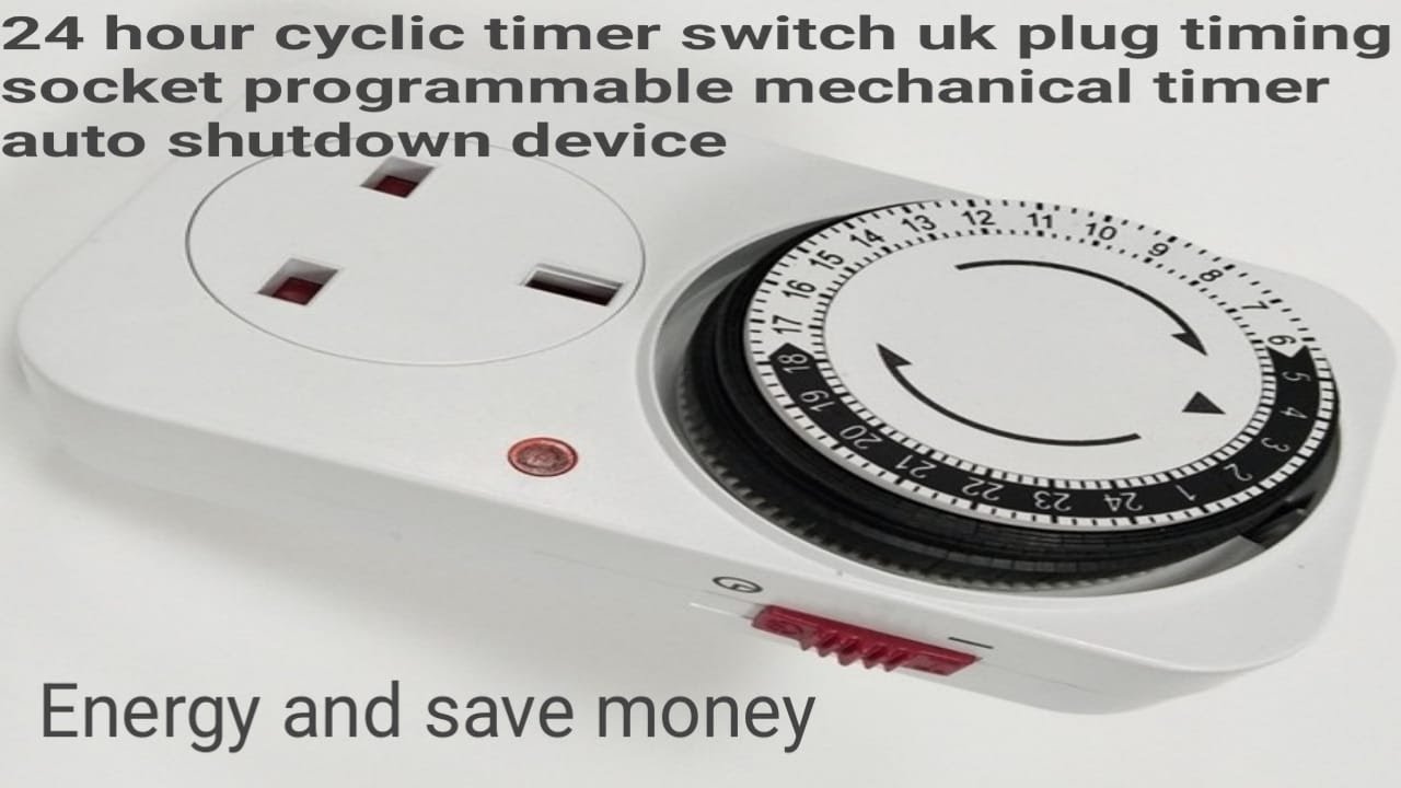 24 Hour Cyclic Timer Switch UK Plug Timing Socket Programmable ...