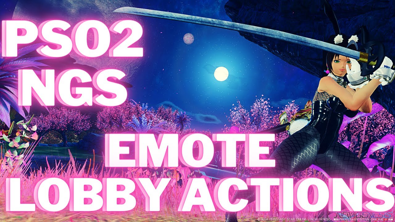 PSO2 NGS 849: Weapon Stance Emote Lobby Action 849「武器を構える」 - YouTube