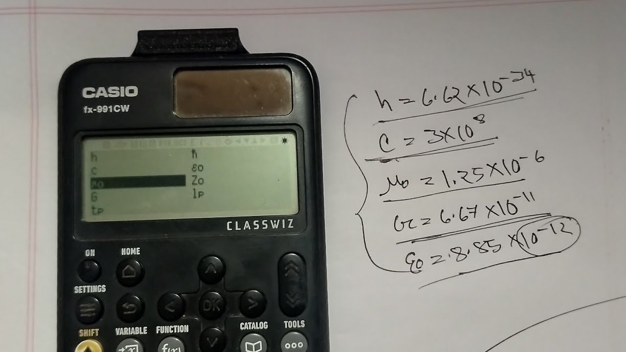 Scientific Constant বের করার নিয়ম | Casio fx-991 CW Calculator - YouTube