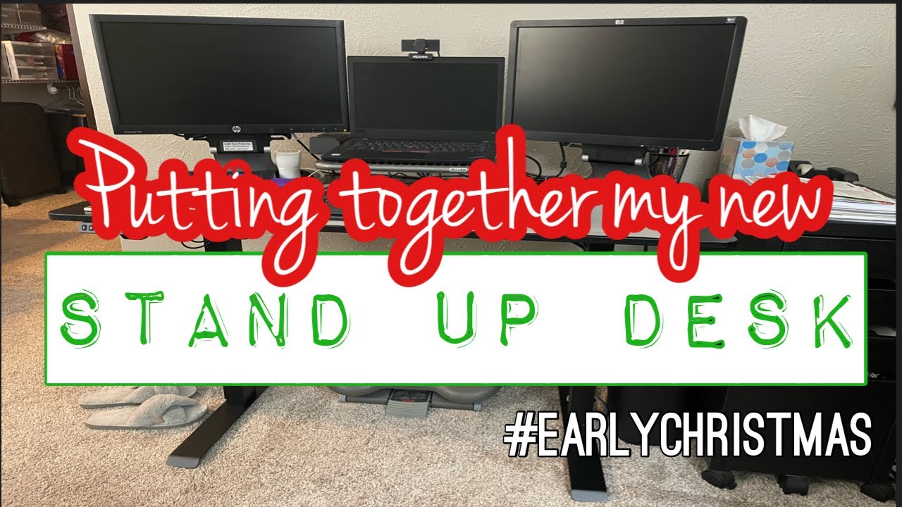 PUTTING TOGETHER MY STAND UP DESK | WORK FROM HOME | NEVER NOT CLEANING ...