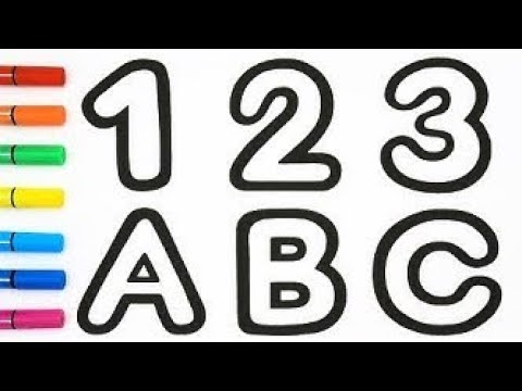 ABC&1234 numbers for kids|coloring abc and 123|howtowrite 123&abcd ...