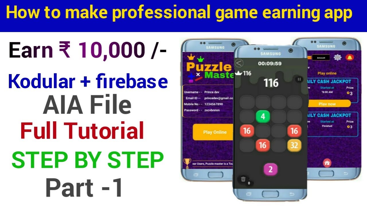 How to make professional game earning app from kodular Part-1 / full ...