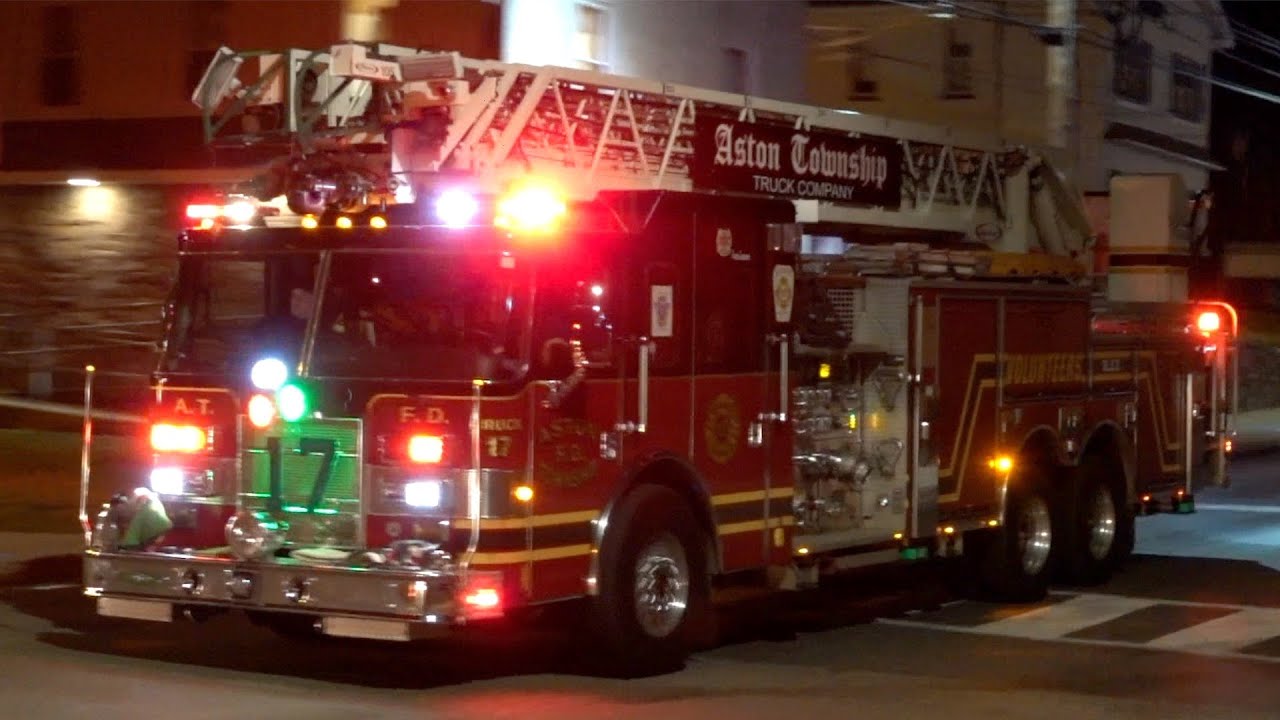 Aston Township Fire Department Truck 17 & Upper Chichester Fire ...