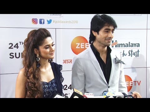 Jennifer Winget & Harshad Chopra Chemistry at Gold Awards 2018 | Bepanaah