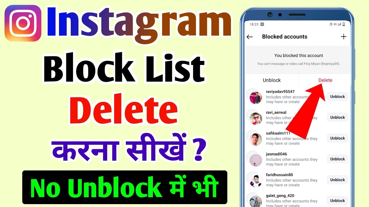 Instagram Block list Delete Kaise Karen | How To Delete Instagram Block ...