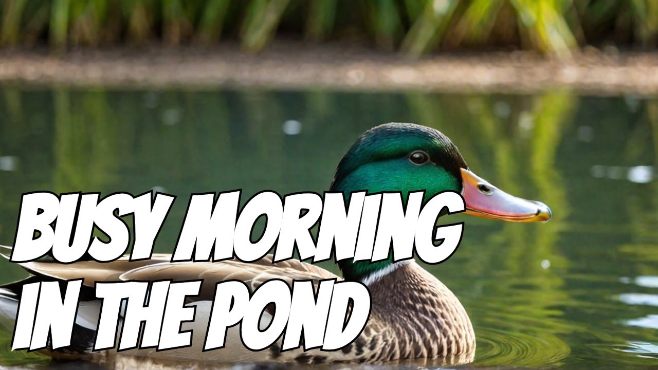 Busy morning in the pond - YouTube