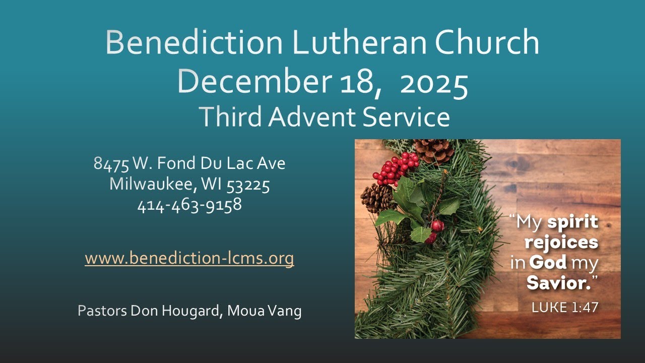 Benediction Advent Worship 3 - December 18, 2025 - YouTube