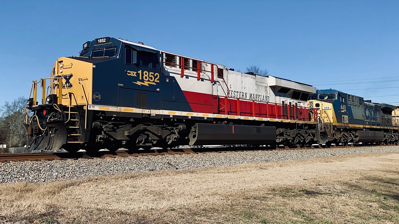 CSXT 1852 (Western Maryland) aka “Big Texas” on M409 thru Parkton, NC ...