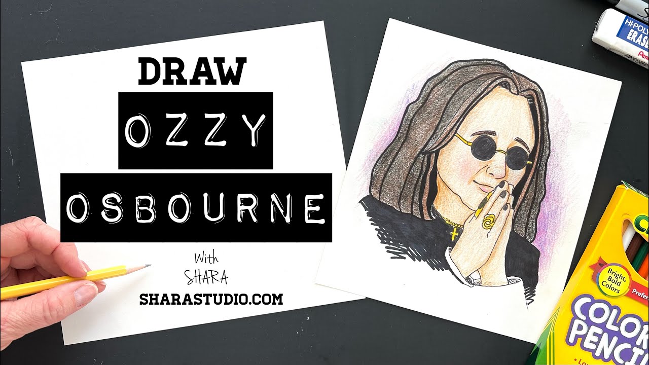 How to draw Ozzy Osbourne - YouTube