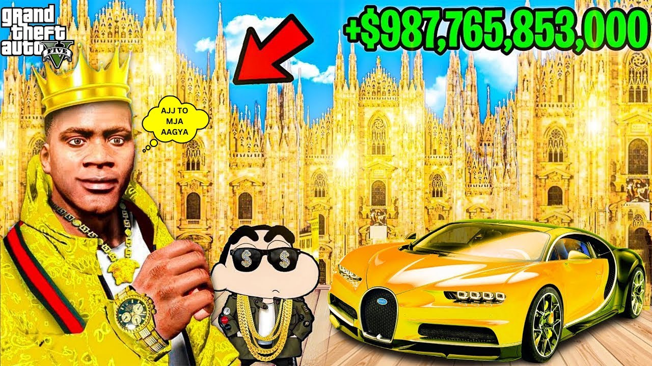 FRANKLIN TOUCH ANYTHING BECOME GOLD 🤑 || EVERYTHING IS FREE 😍 IN GTA 5 ...