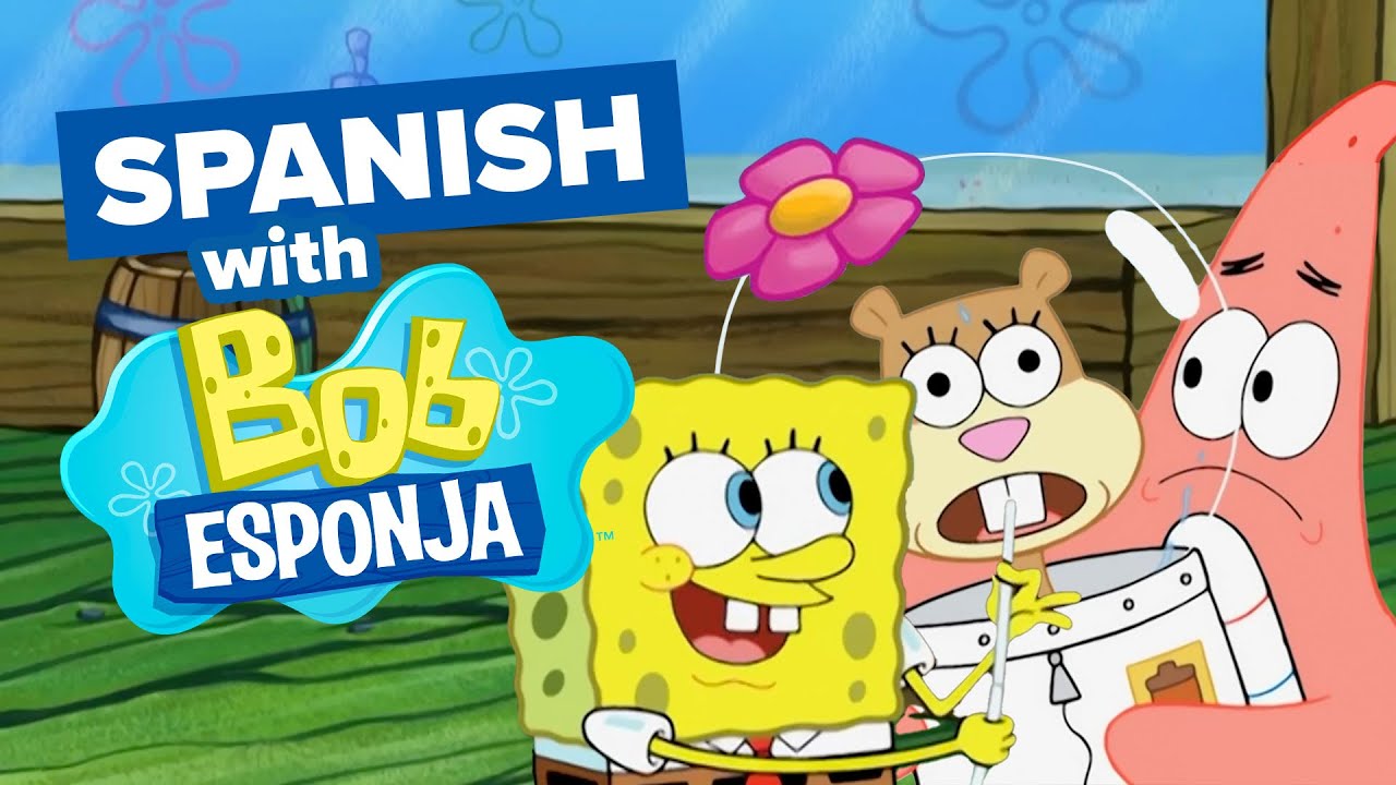 Learn Spanish with TV Shows: SpongeBob (Sandy runs out of air?!) - YouTube