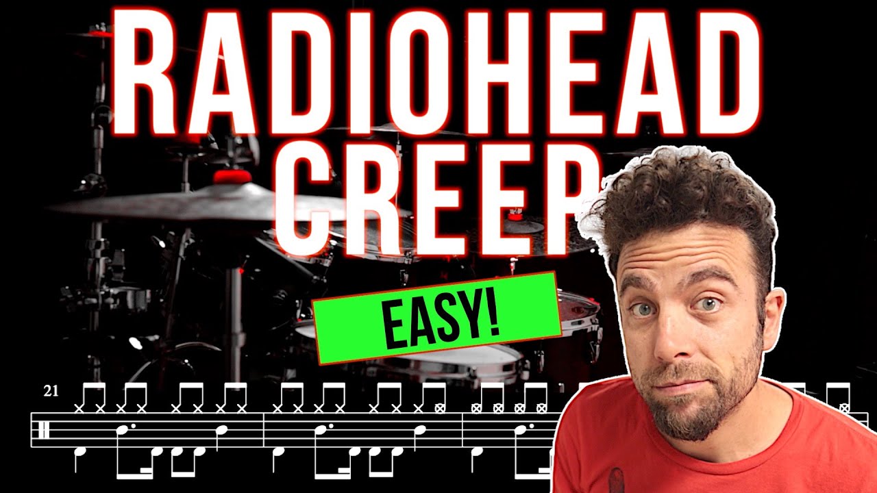 Radiohead - Creep - Drum cover (with scrolling drum score) - YouTube