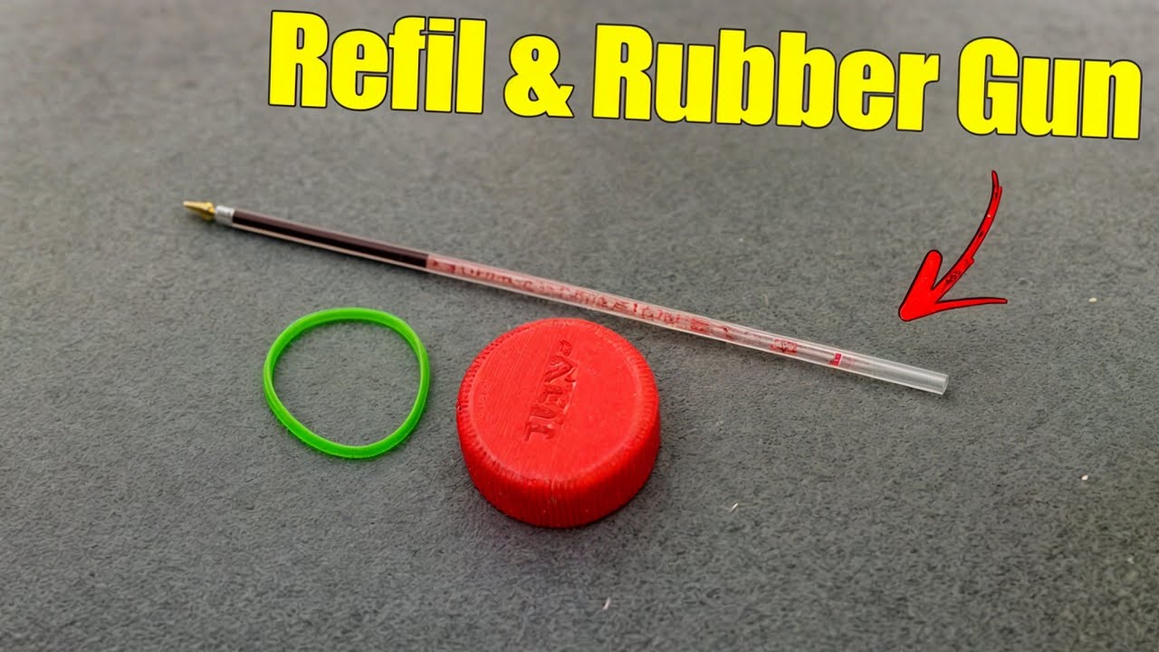 how to make a refill gun at home | how to make a rubber gun at home ...