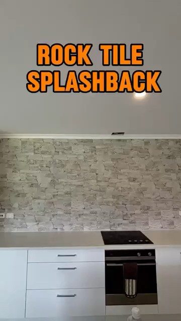 Rock tile splashback DIY #diy #tileworks #tiles #tiler - YouTube