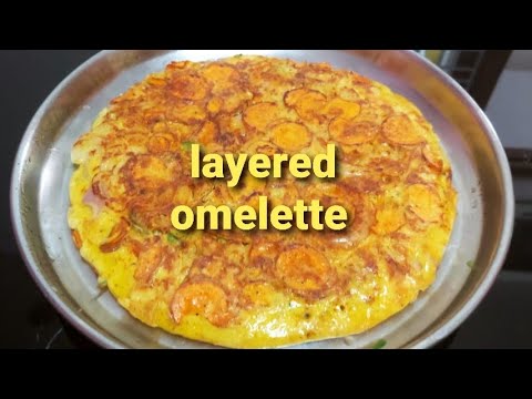 Layered omelette (Healthy breakfast with egg and veggies) - YouTube