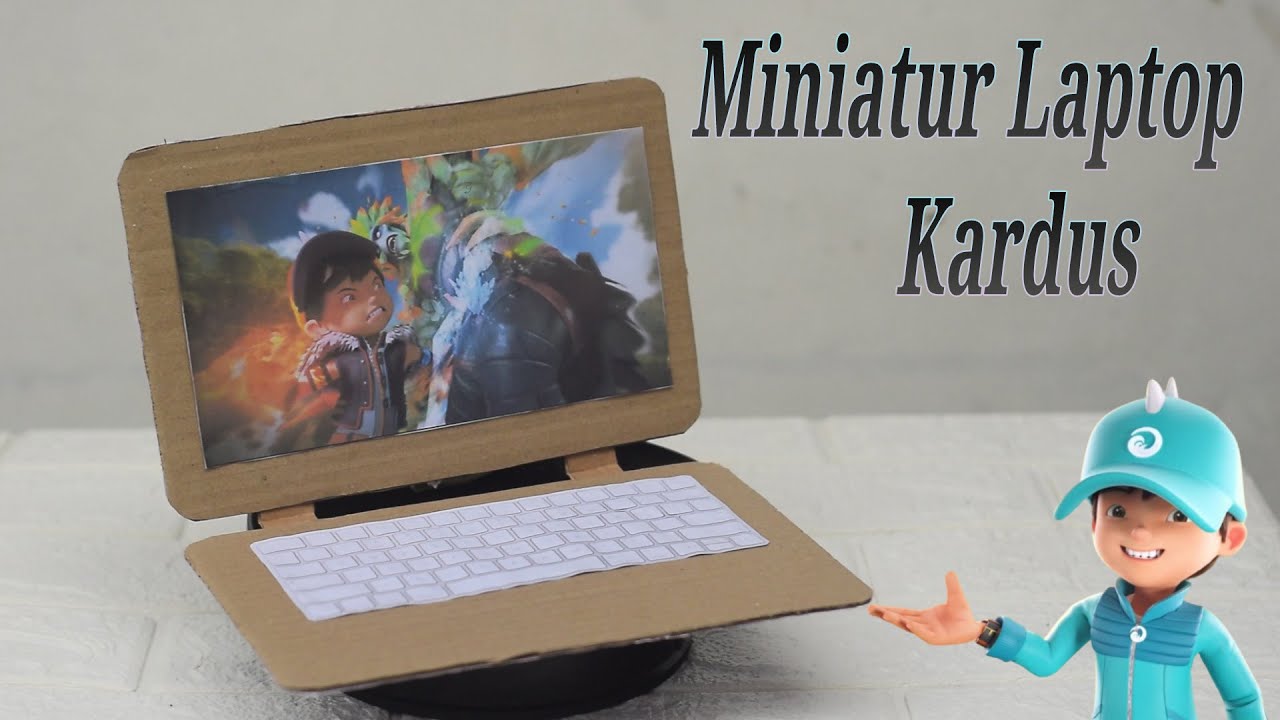 membuat MINIATUR LAPTOP dari KARDUS?? keren banget loh guys bisa buat ...