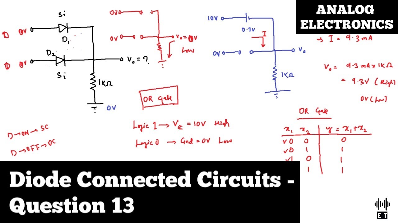 Diode Connected Circuits | Question 13 | Analog Electronics - YouTube