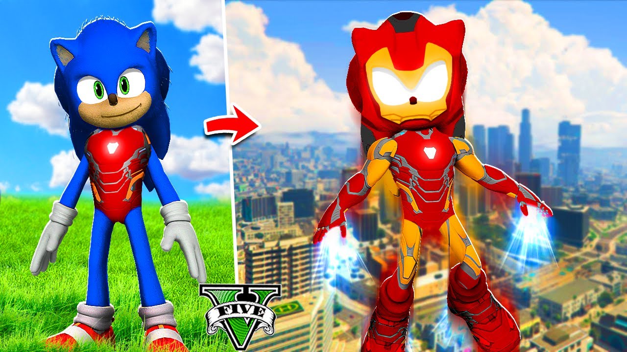 Mejorando a IRONMAN SONIC en GTA 5 !! (Sonic Movie mod) - YouTube