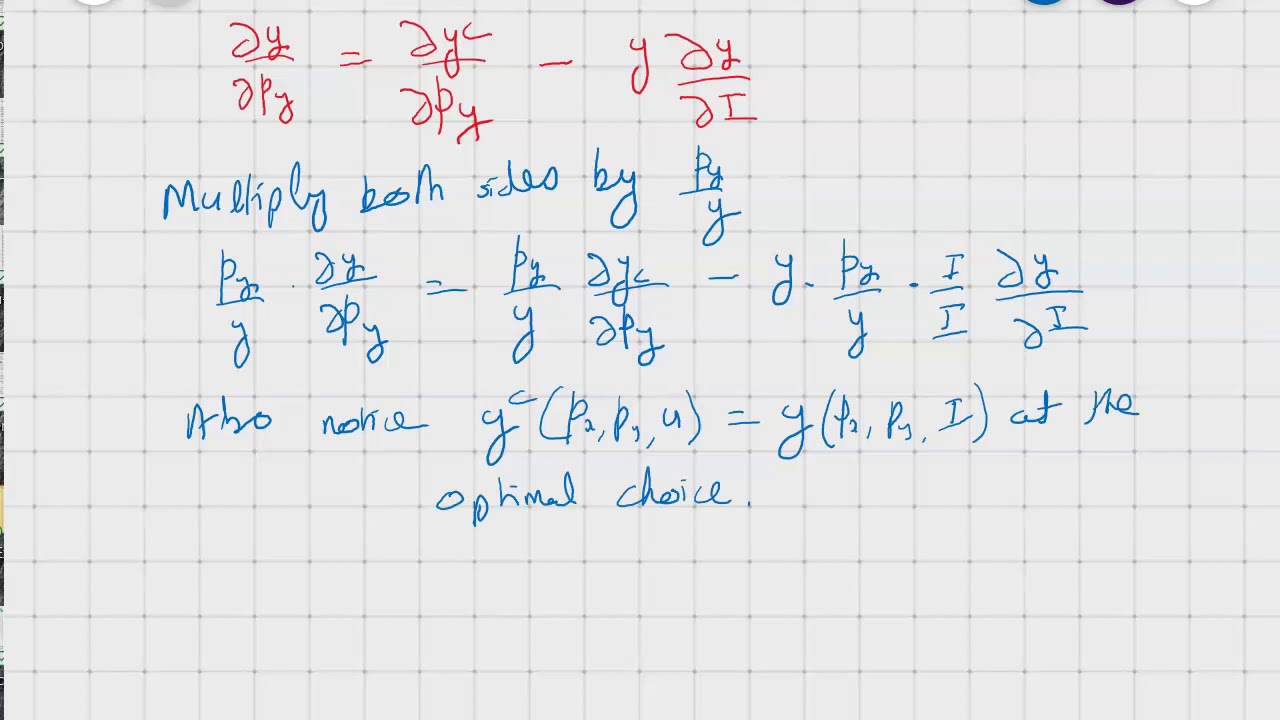 Slutsky Equation- Elasticity Form - YouTube