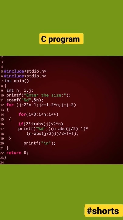 C Program For Printing Number Pattern Basicprogram Cpp Clanguage Shorts Viral Coding C±±