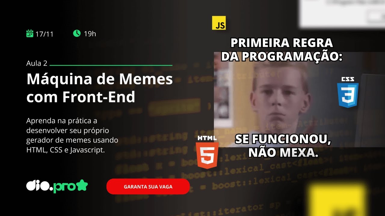 Máquina de Memes com Front-end - Dia 2 - YouTube