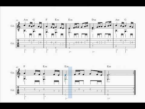 KATİLLER DE AĞLAR FİLM MÜZİĞİ- CAHİT BERKAY -GİTAR NOTA TAB AKOR