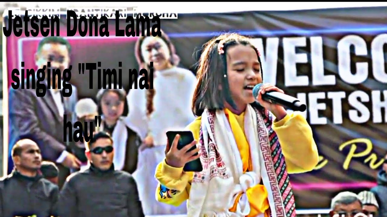 Jetsen Dona Lama singing "Timi Nai Hau" at Grand Reception at Rangpo # ...