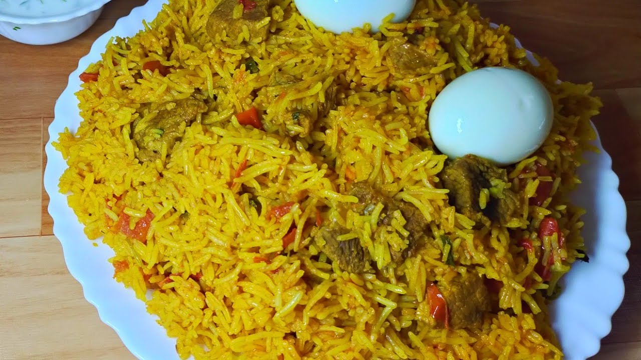 Hyderabadi mutton tahari || easy and simple - YouTube