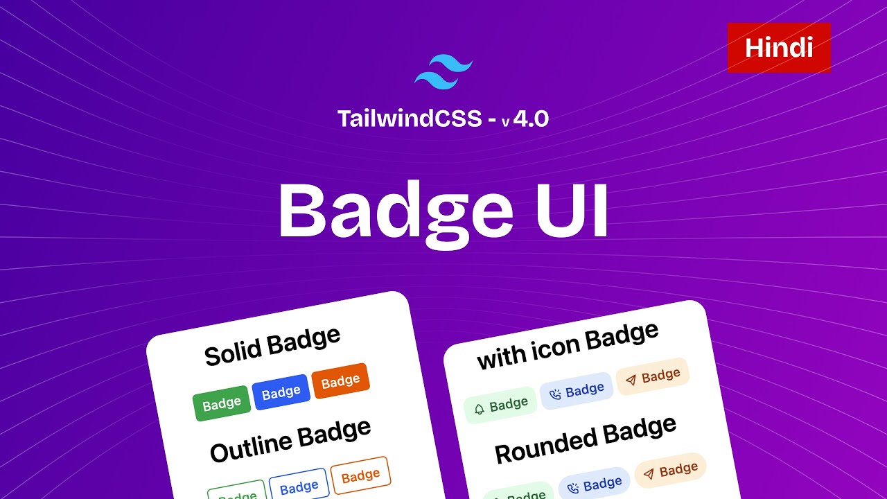 Easily Create Badge in Tailwind CSS Tutorial - YouTube