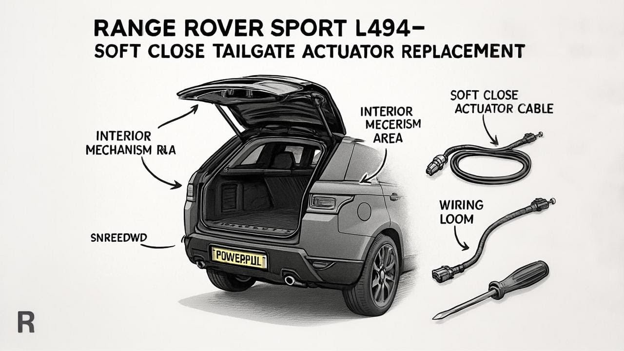 How To Change Tailgate Soft Close Actuator Motor on Range Rover Sport ...