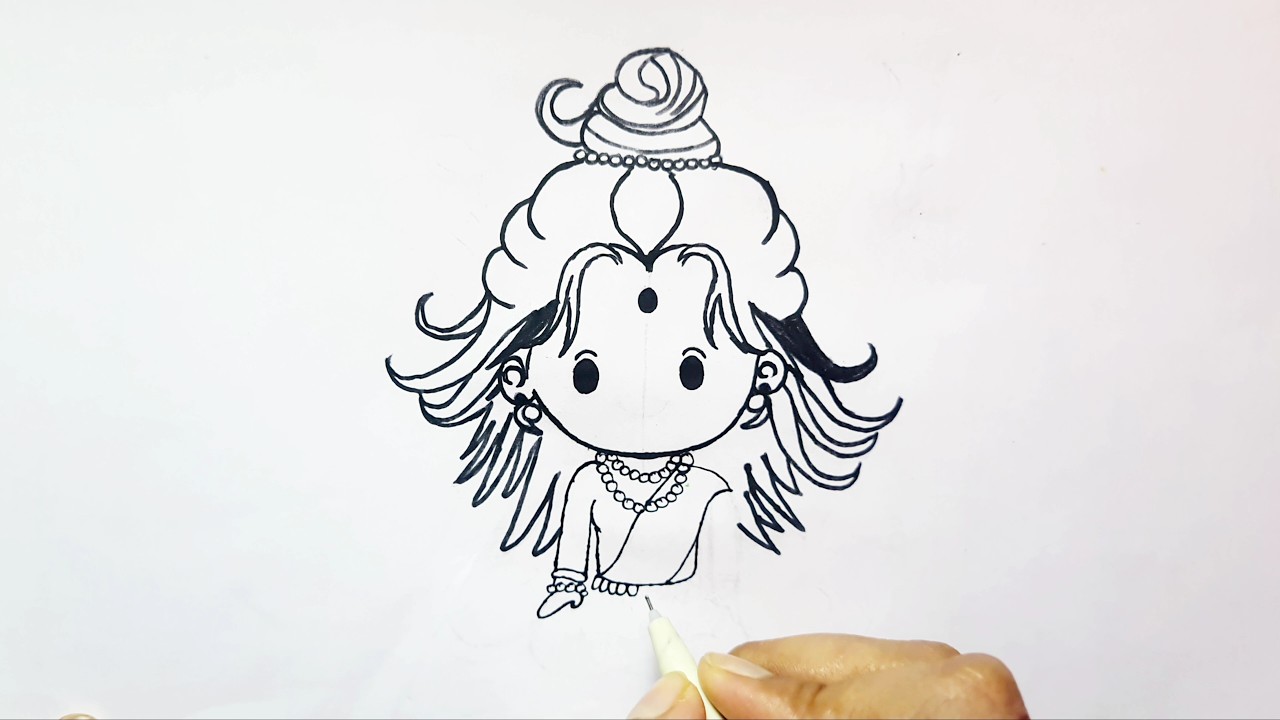 How to draw shankar ji. Mahadev drawing easy. Shankar ji drawing easy ...